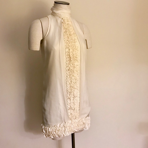 Robin Brouillette | Dresses | Robin Brouilette Cream Chiffon Cocktail ...